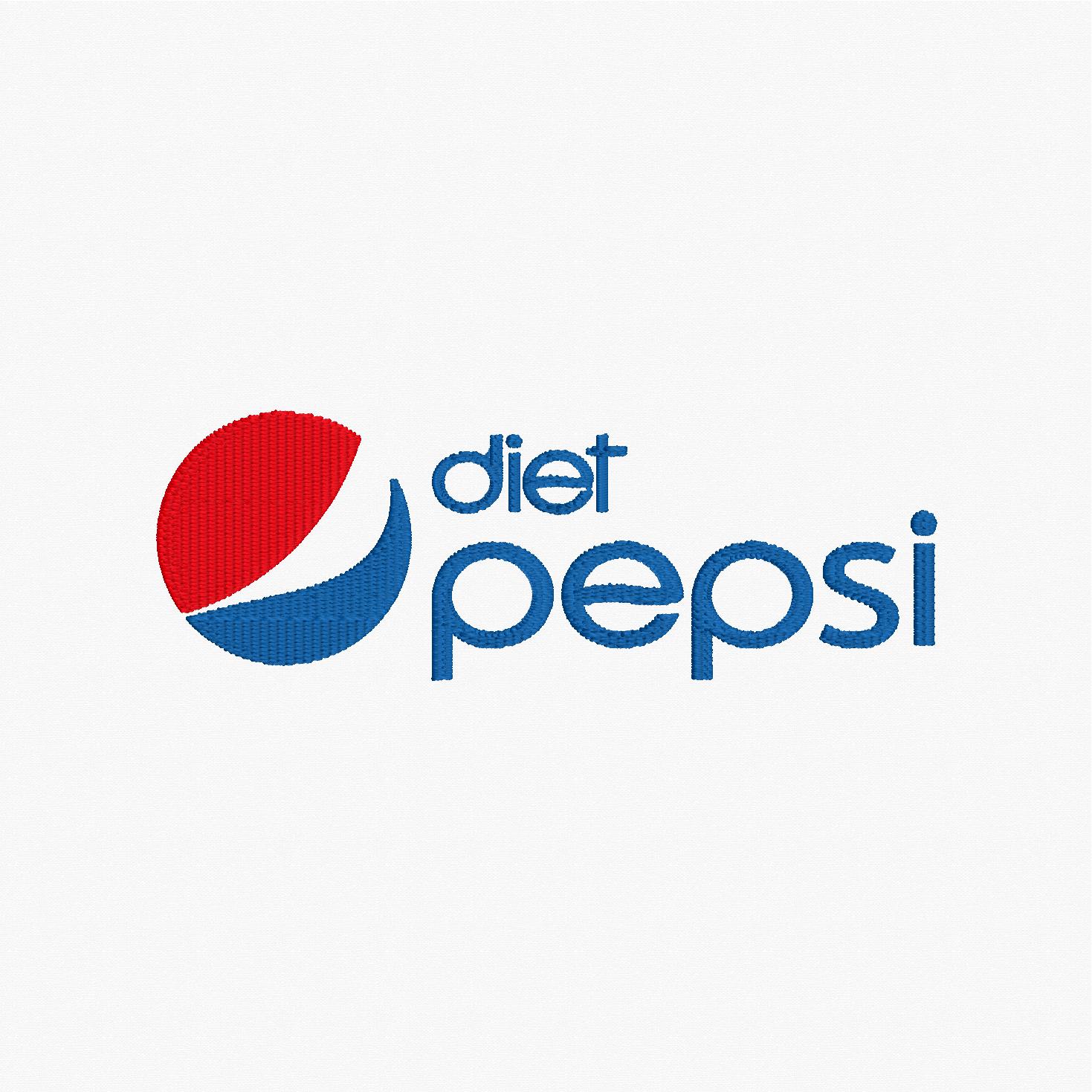 Diet Pepsi 2 Sizes 9 Sew Formats Files Embroidery Design Instant ...