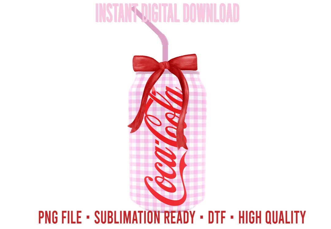 Preppy Bow Coke Coca-cola Drinks Digital Download for T-shirt Transfer ...