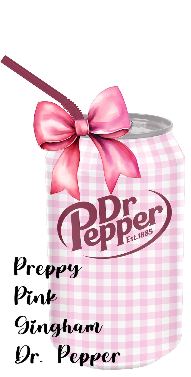 Preppy Bow Dr. Pepper Drinks Digital Download for T-shirt Transfer ...