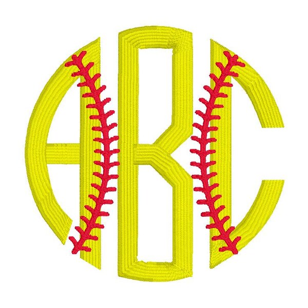 Softball Monogram - Etsy