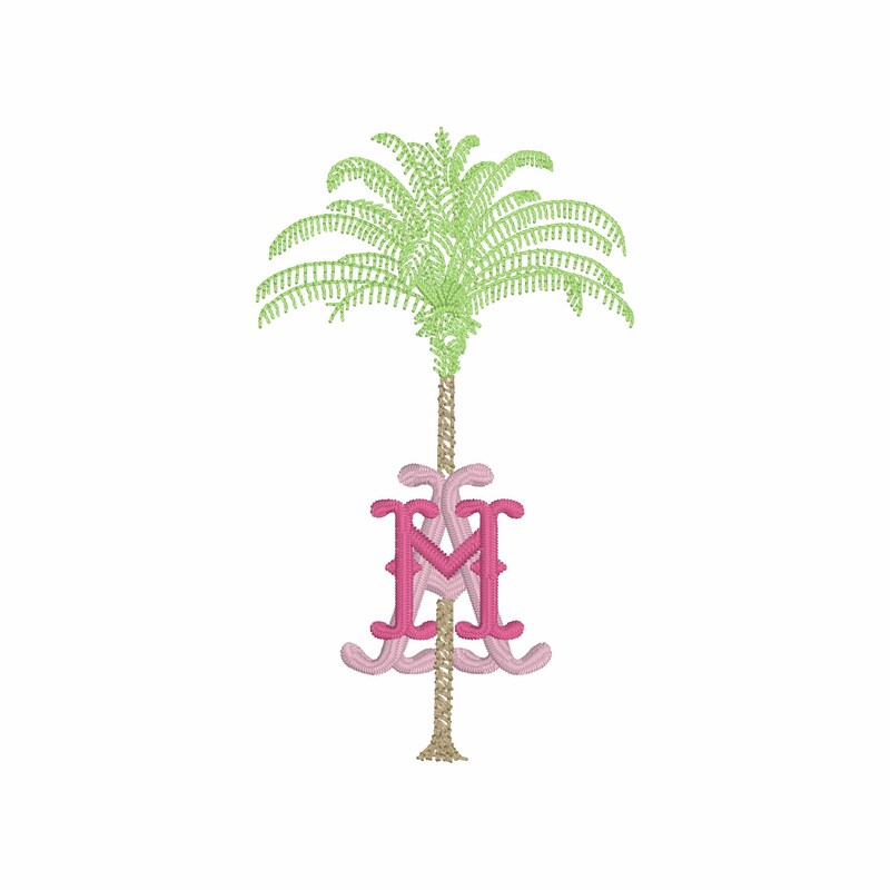 Palm Tree Monogram - Etsy