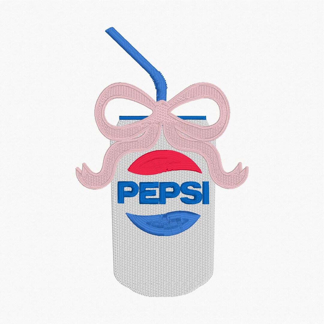 Pepsi Coquette Bow Can File Embroidery Design 9 File Formats Instant ...