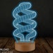 Spiral Shape 3D Illusion LED Light Acrylic for Christmas Gift Laser Cut ...