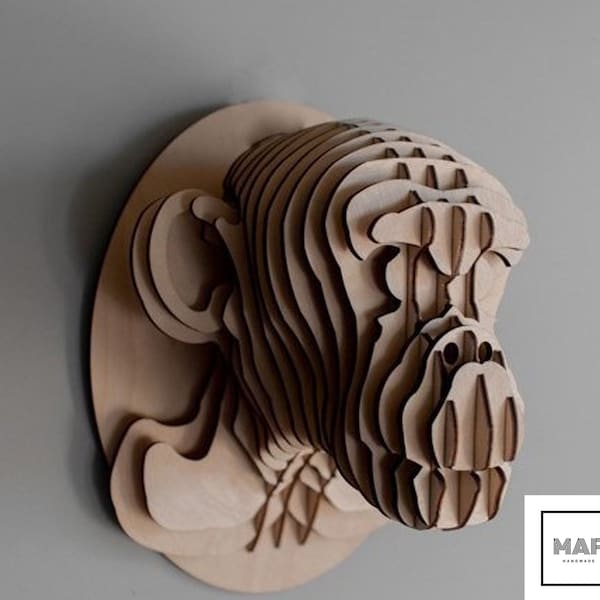 Monkey Engraving - Etsy