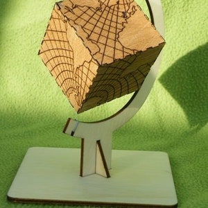 Cube Globe Wooden SVG, DXF, Cdr, Ai, Pdf, Cube Svg, Cube Dxf, Cube ...