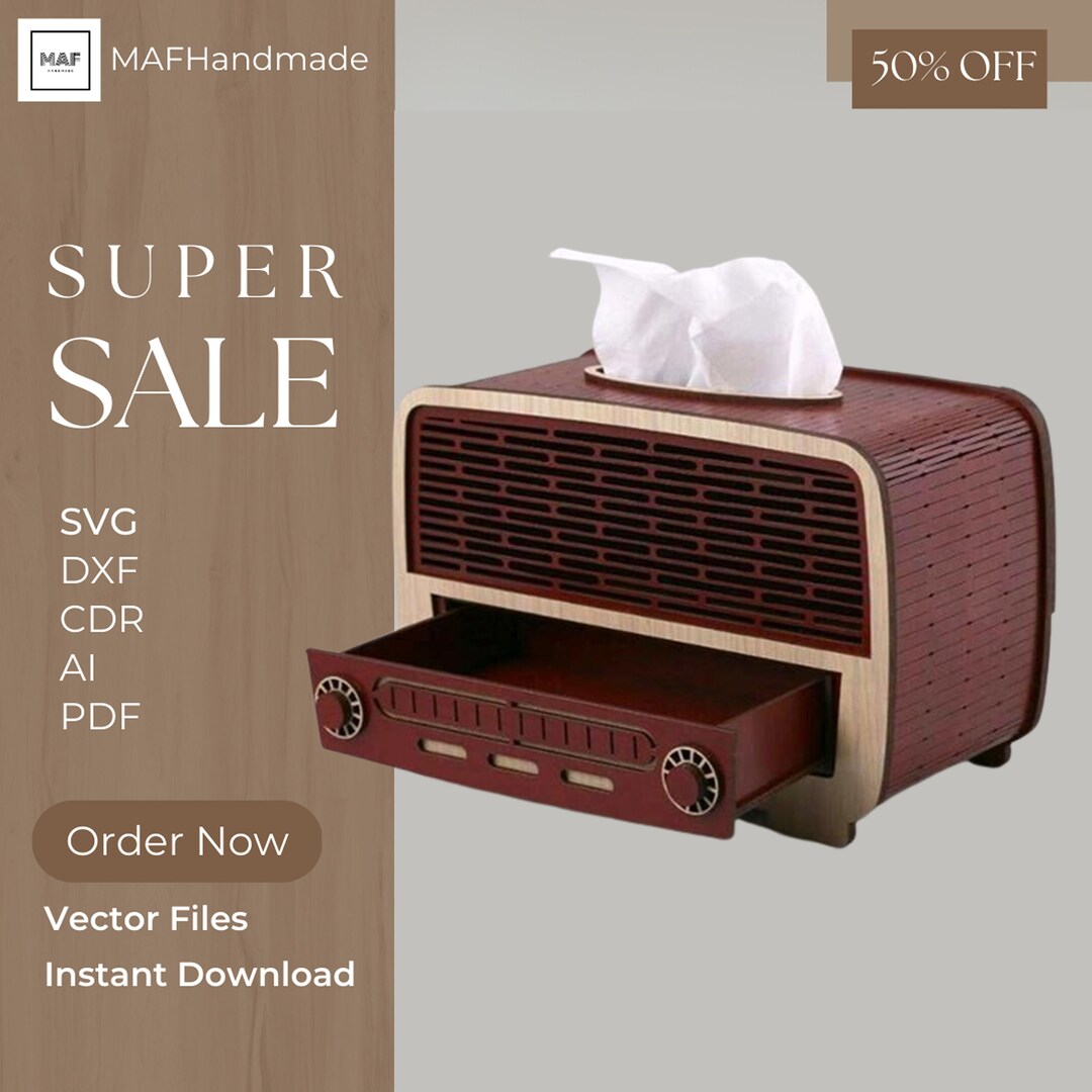 Nostalgic Radio 3mm, Vintage Radio 3mm Laser Cut Making Files, SVG, DXF ...