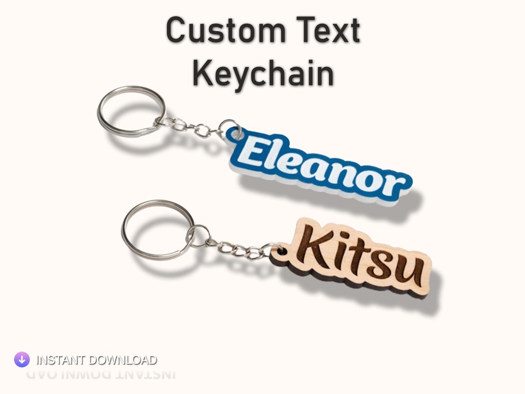 Personalized Custom Text Keychain, Adventures Keychain SVG, Key Chain ...
