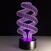 Spiral Shape 3D Illusion LED Light Acrylic for Christmas Gift Laser Cut ...