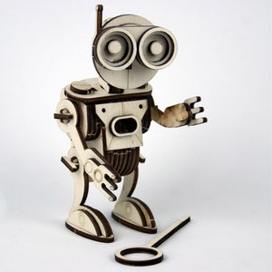 Wooden Robot 3D Puzzle, Laser Cut Files (SVG, CDR, DXF) - Etsy