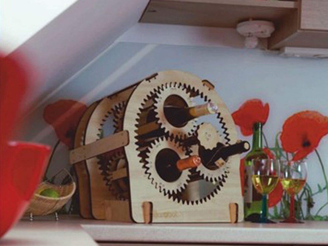 Laser Cut Tabletop Wine Rack, Wine Holder, Wine Standing Wine Organizer ...