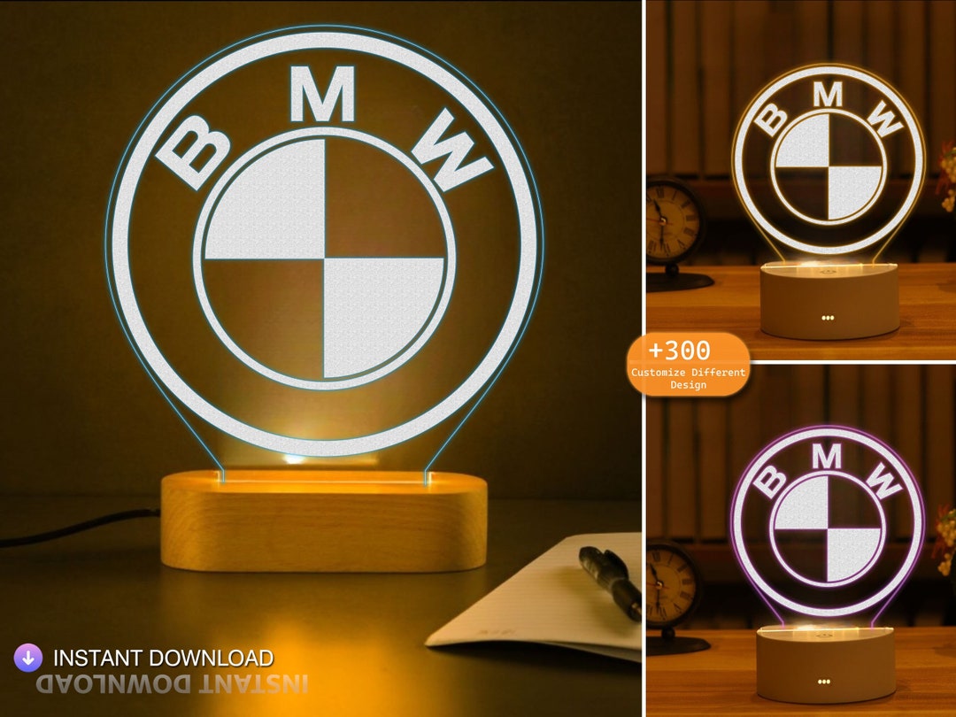 BMW, LED Lamp, Car Lovers Gift, Laser Cut Making Files, Volvo Lamp Svg ...
