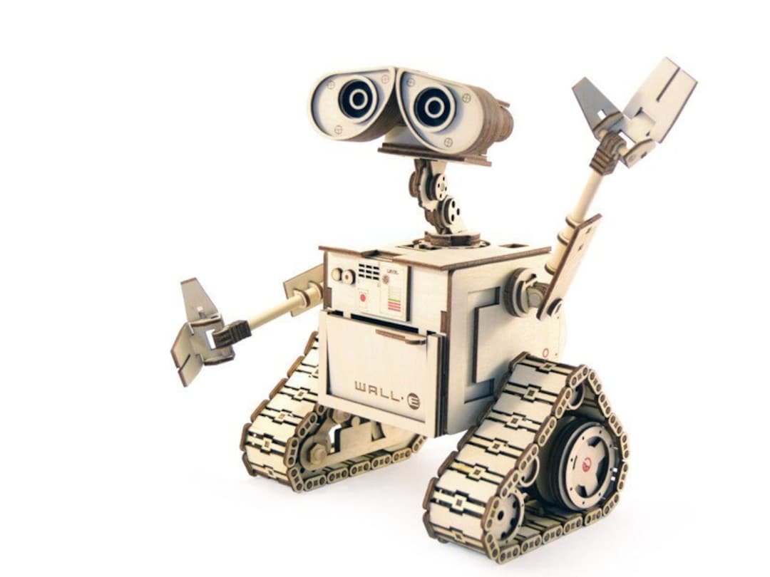 Robot Digital File, Wooden 3mm, 3D Model, 3D Puzzle, Laser Cut Template ...
