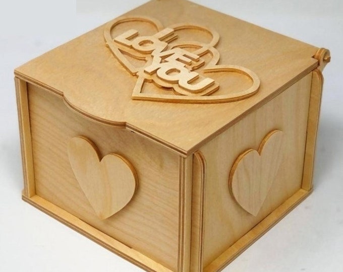 Cajas de amor para corte láser cnc / Cajas en forma de corazón para ...