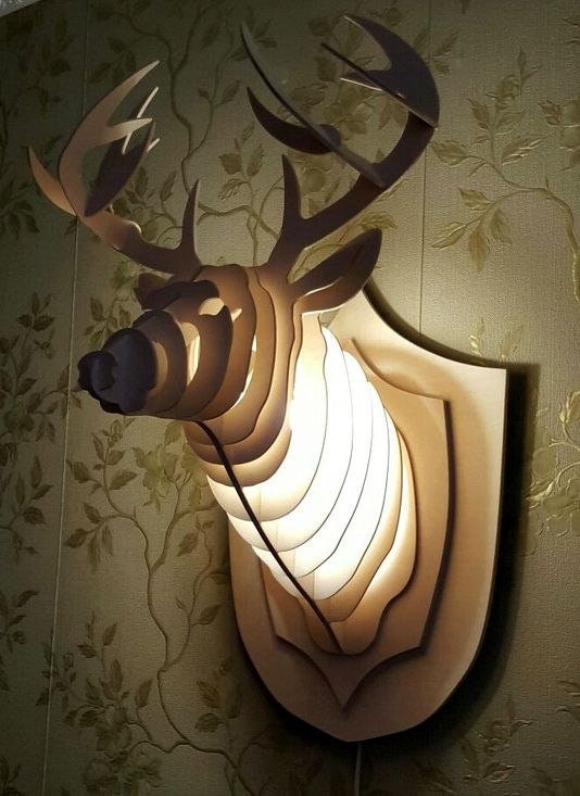 Deer Head Model Wall Decor, Laser Cut, Svg,dxf,cdr,ai,pdf, Laser, Wall ...