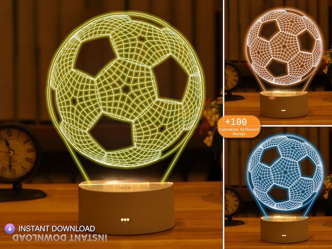 Football Neon Light, SVG, DXF, Euros World Cup, Acrylic Backing, World ...