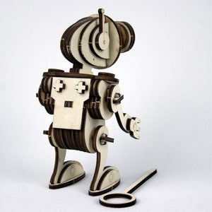 Wooden Robot 3D Puzzle, Laser Cut Files (SVG, CDR, DXF) - Etsy