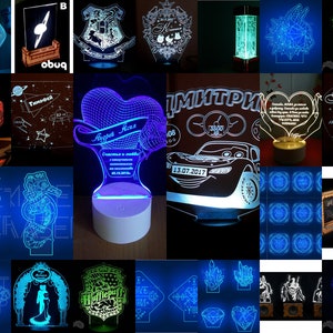 100+ 3D Night Illusion LED Acrylic Lamp Pack Vector Cdr,svg,dxf,ai,pdf ...