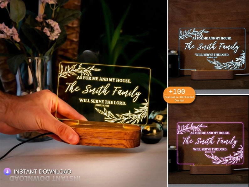 Bible Verse LED Light Christian LED Night Light Laser Cut - Etsy