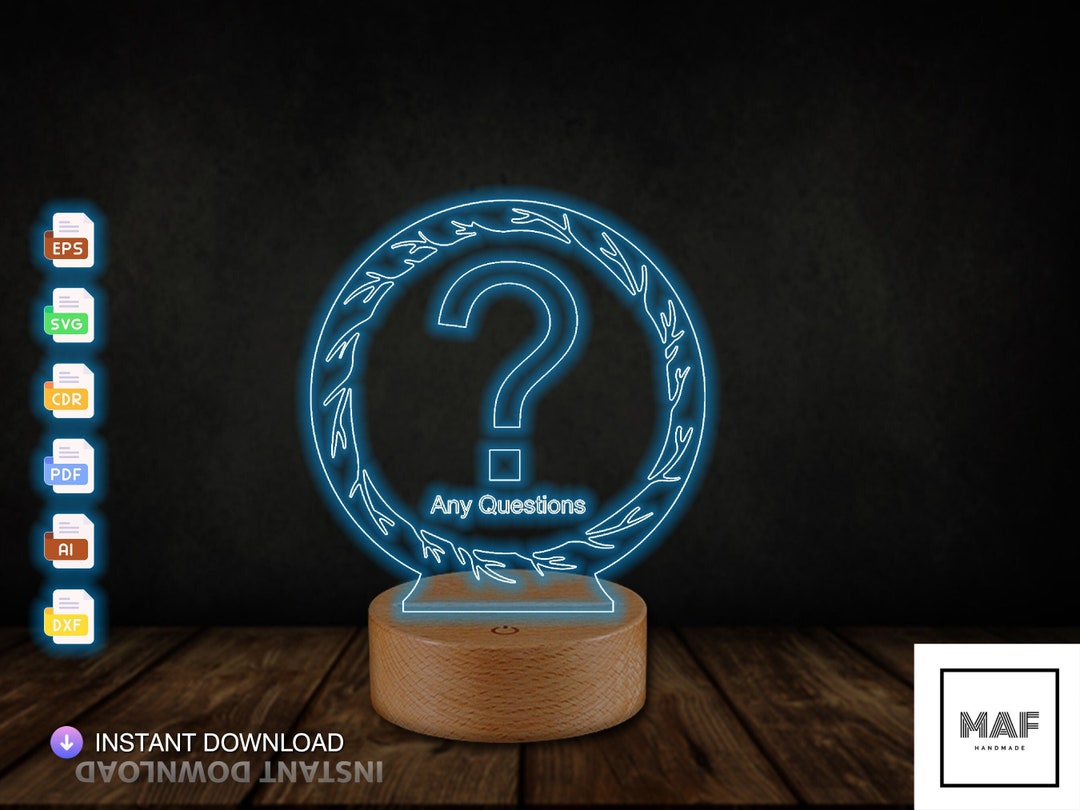 Personalized Any Questions Sign Led Lights Gift Your Friend,acrylic ...