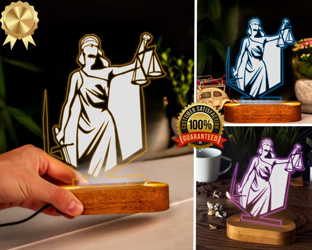 Lawyer Lamp, Lawyer Office 3D Custom Lamp Gift for Lawyers, Laser Cut ...