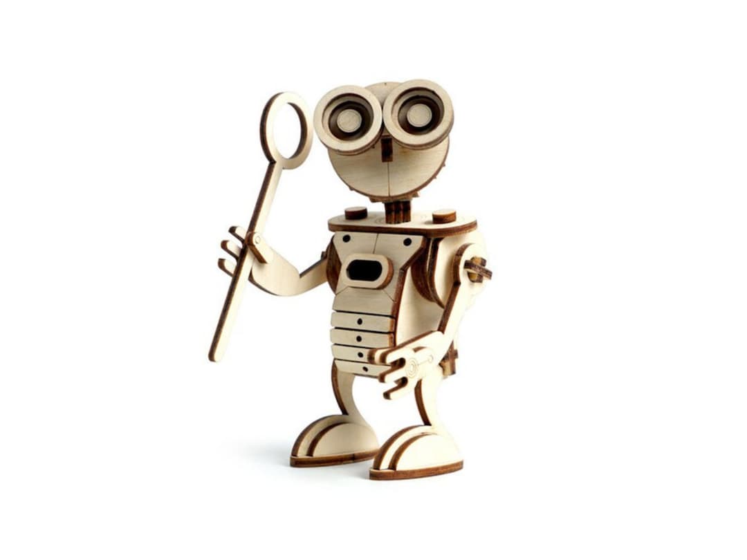 Robot Digital File, Wooden 3mm, 3D Model, 3D Puzzle, Laser Cut Template ...