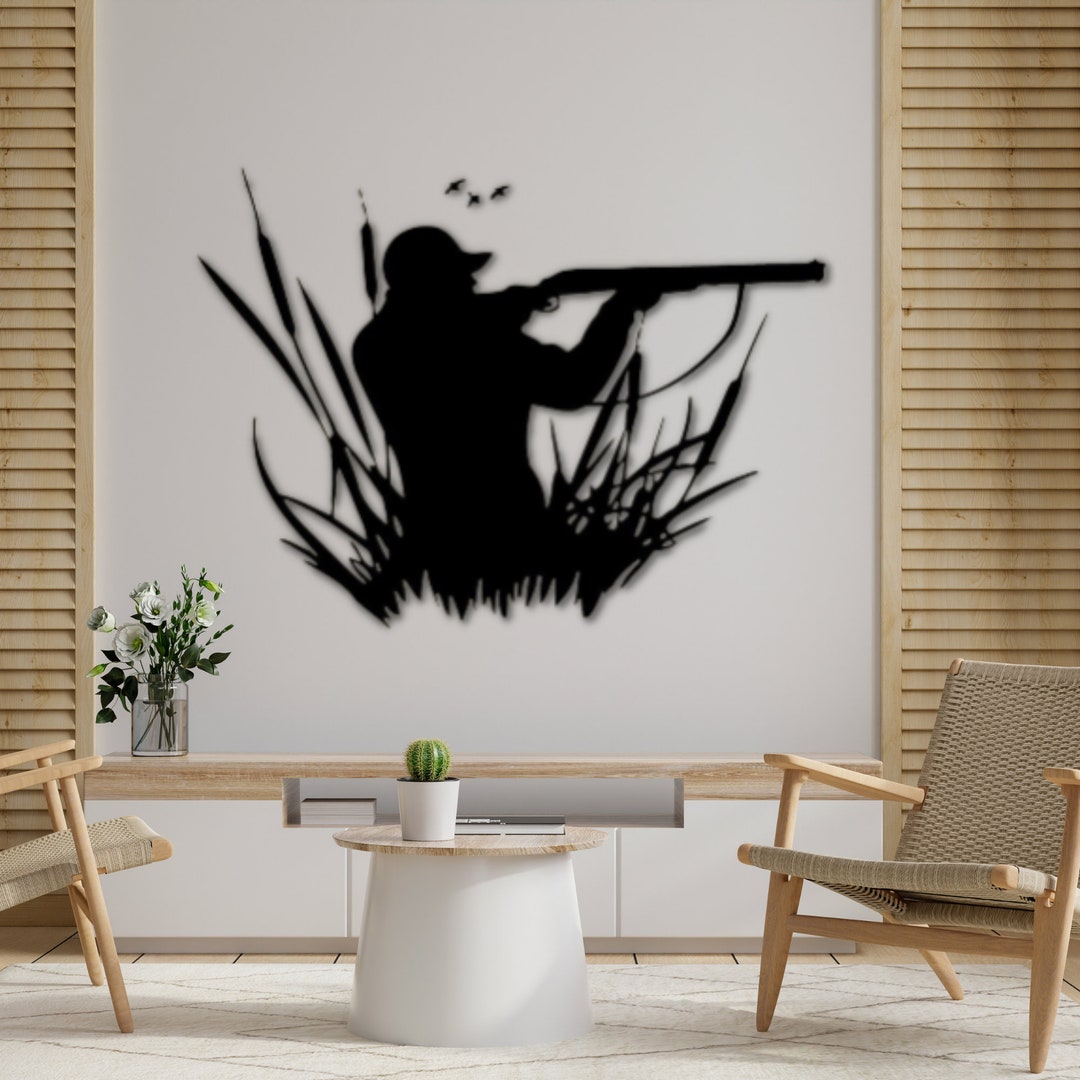 Laser Cut Engrave Duck Hunting Wall Art Decal DXF, Hunting Panel Dxf ...