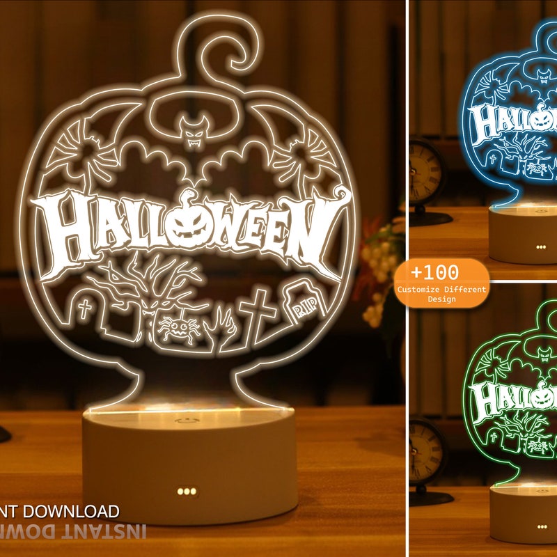 Halloween Lighted Sign - Etsy