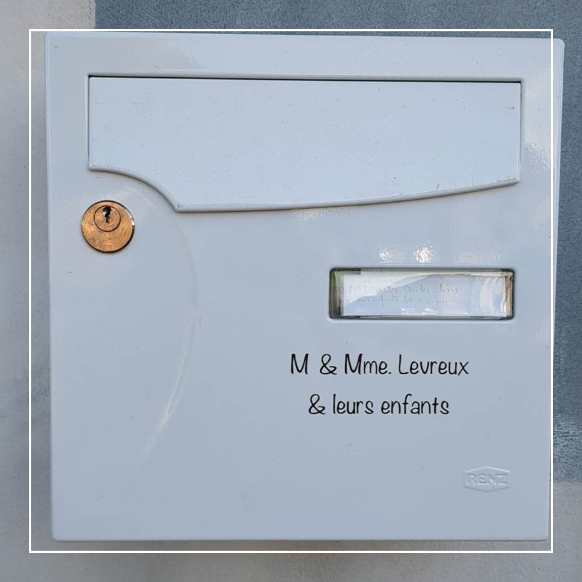 Etiquette de boite aux lettres, nom et prénom pour boite aux lettres ...