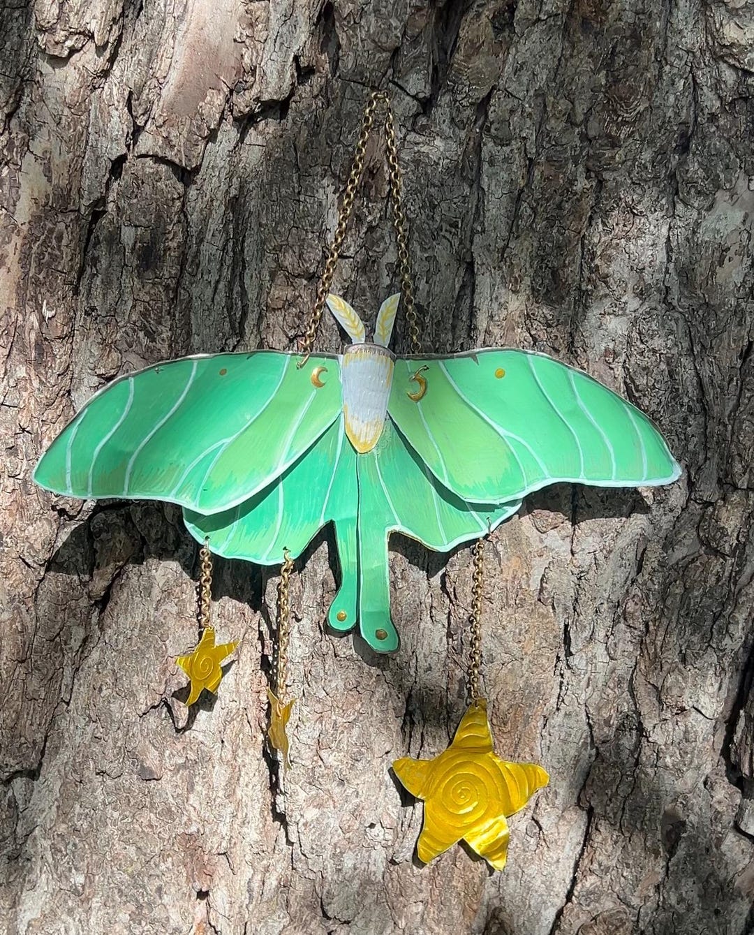 Luna Moth Wall Hanger - Upcycled Metal Wall Art - Etsy
