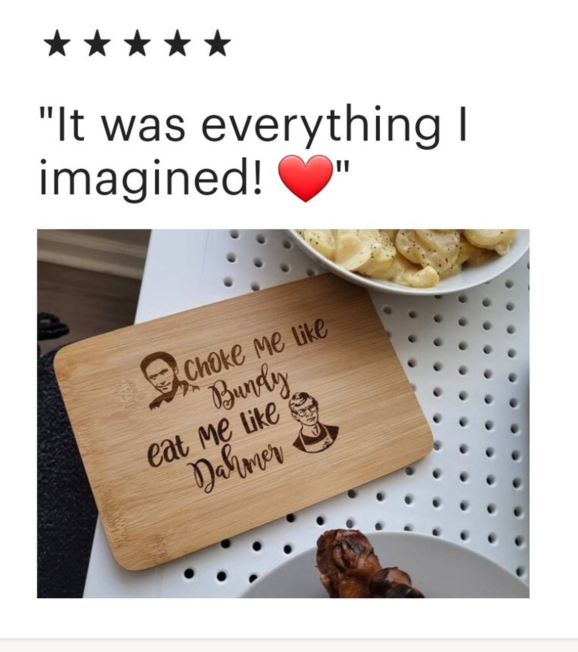 Ted Bundy Jeffrey Dahmer Engraved Cutting Board Gag Gift Funny Serial ...