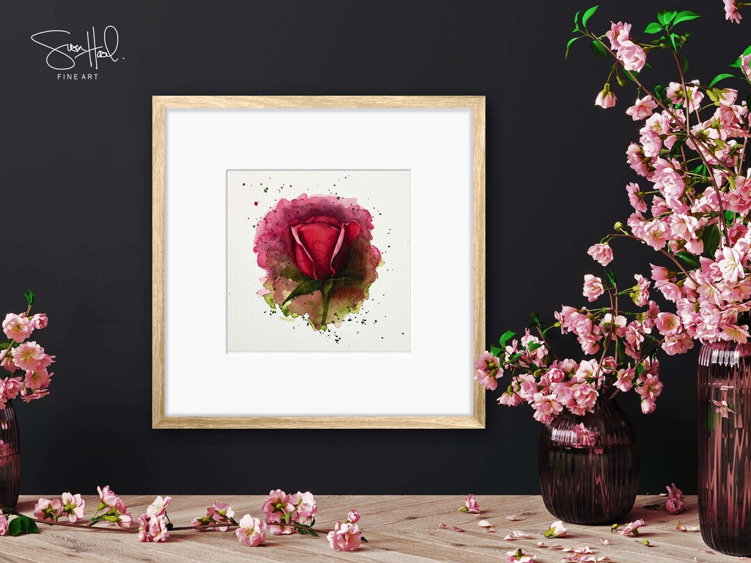 Red Rose Original Artwork - Etsy