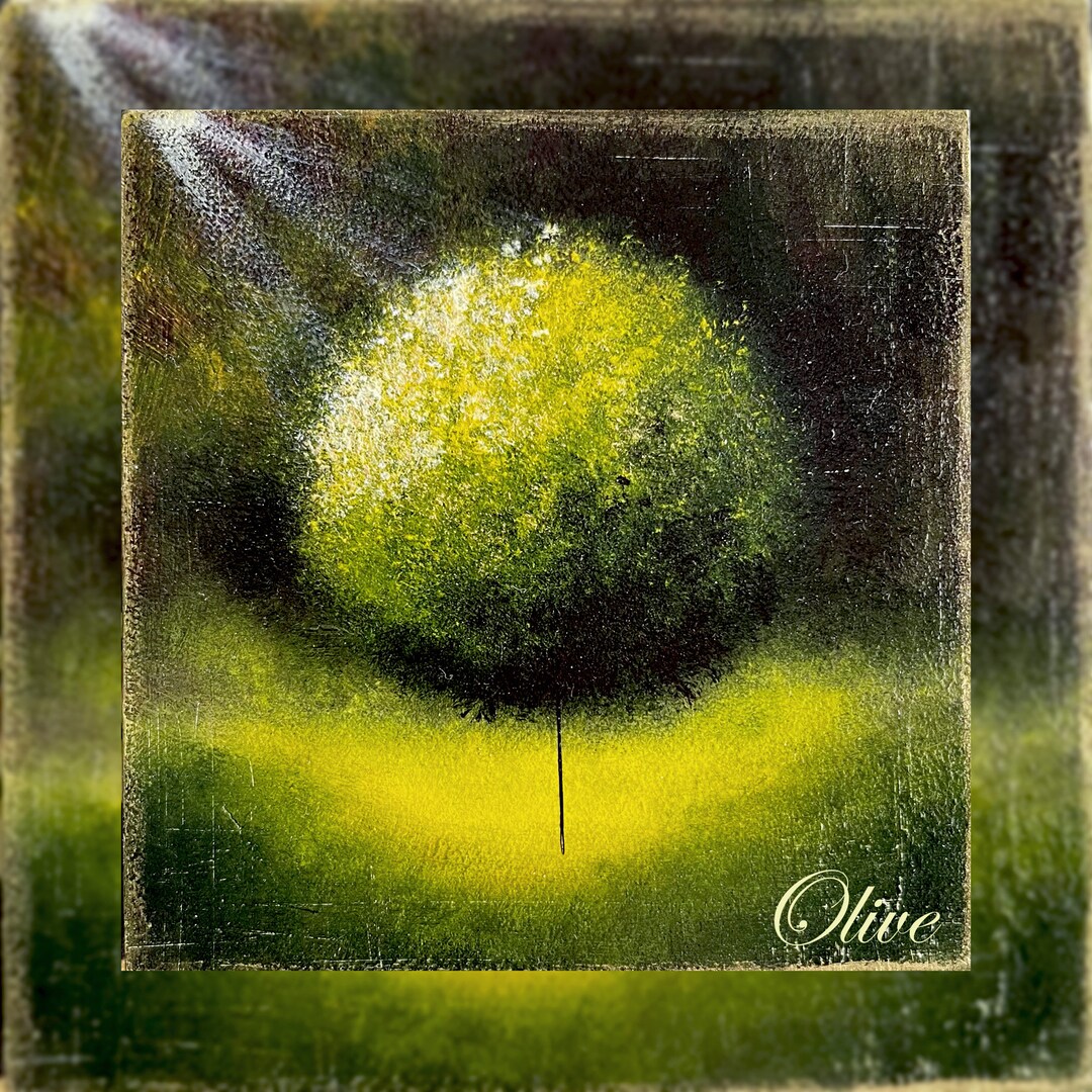 Mini Tree Painting, Cute Tree Art, Little Landscape Artwork, Mini Art ...