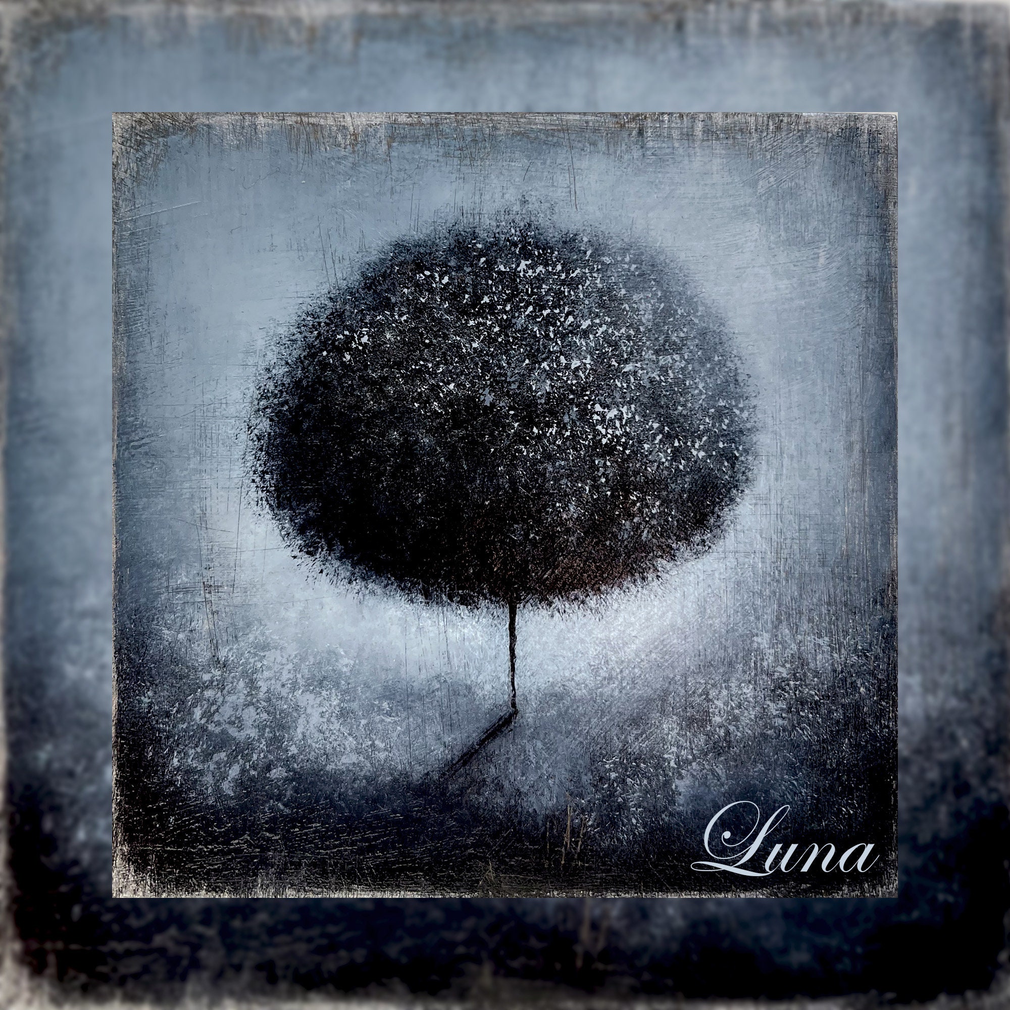Mini Tree Painting, Cute Tree Art, Little Landscape Artwork, Mini Art ...