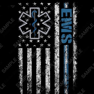 Ems First Responder Png USA Flag File Only, Great for Dtg or Direct to Film. Vector Image, EMS ...