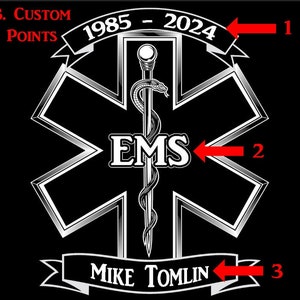 EMS or EMT Custom Laser Engraved 20 Oz Tumbler 3 Custom Points, High ...