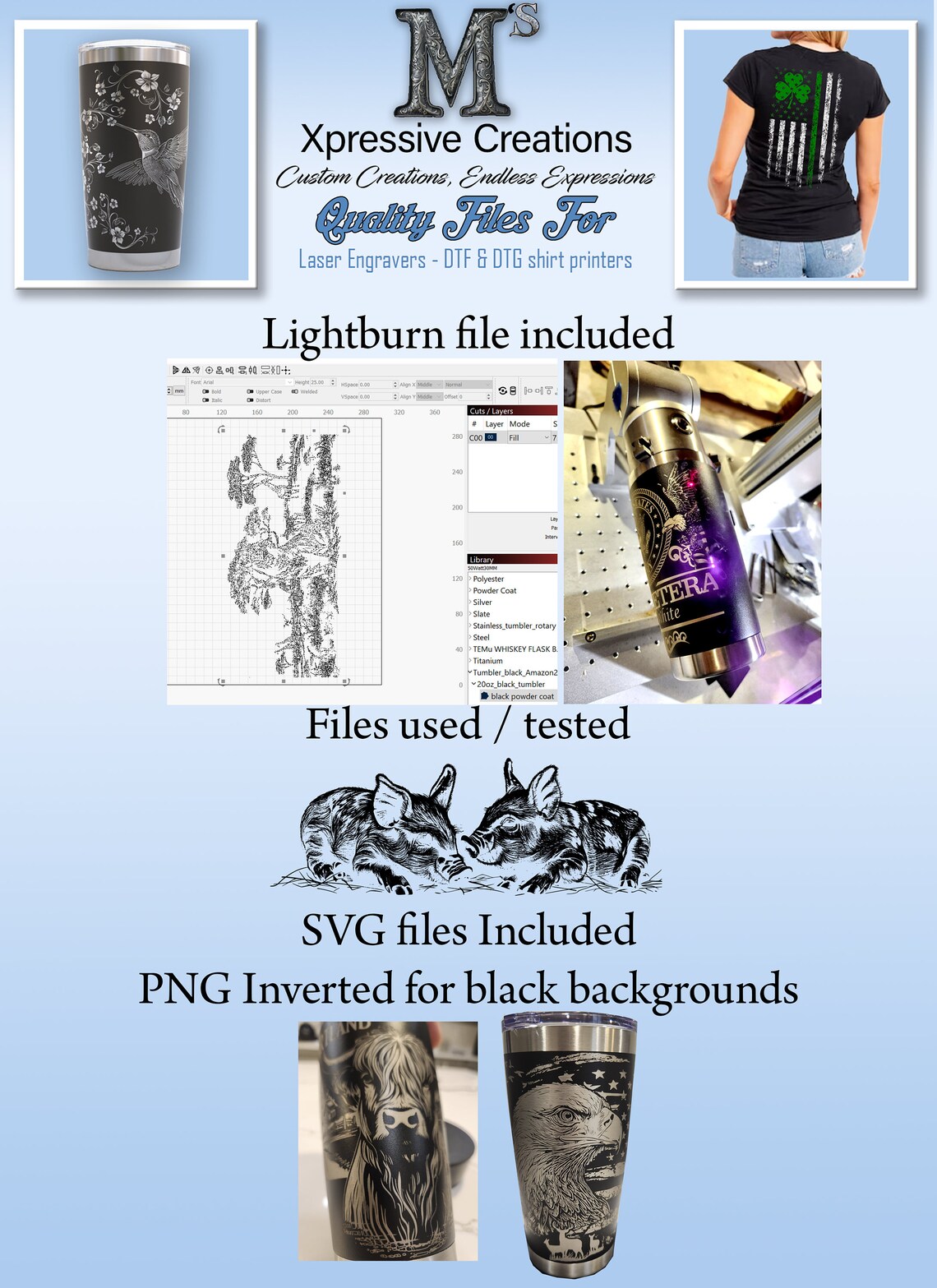 20oz Tumbler Laser Svg, Eagle Freedom 20oz Tumbler Full Wrap Laser Svg ...