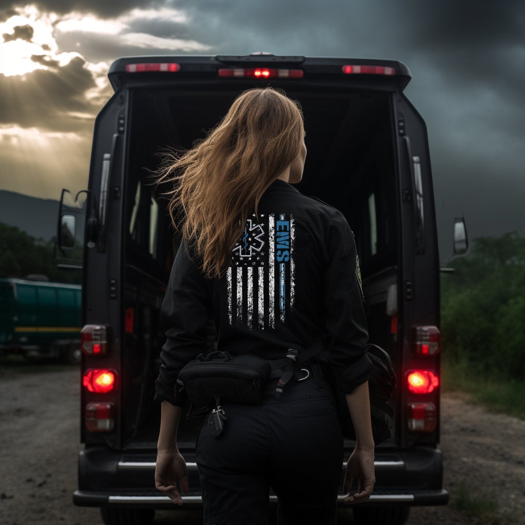 Ems First Responder Png USA Flag File Only, Great for Dtg or Direct to ...