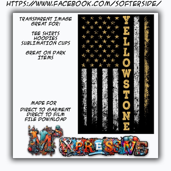 Yellowstone Flag Png - Etsy