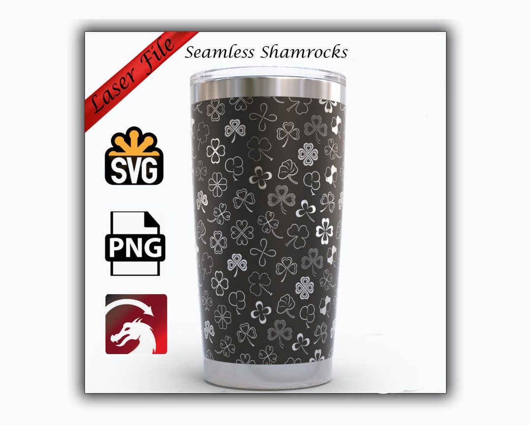 20oz Tumbler Laser Svg,shamrock Seamless File 20oz Tumbler Full Wrap ...