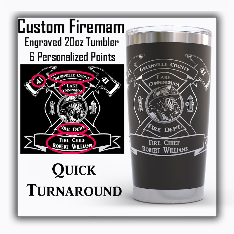 Fireman Retirement Cup - Etsy