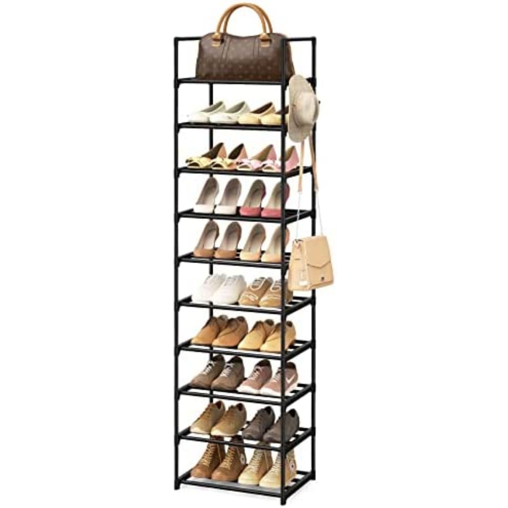 Shoe Rack 10 Tiers Tall Shoe Rack for Entryway 20 24 Pairs - Etsy