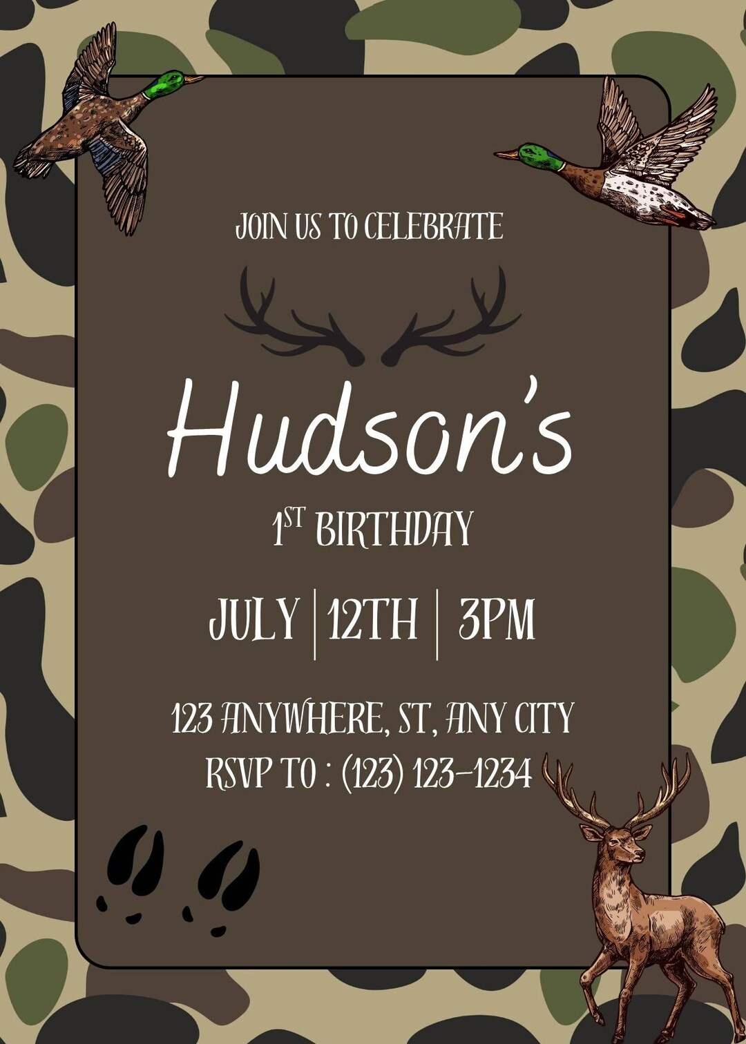 Hunting Birthday Card - Etsy