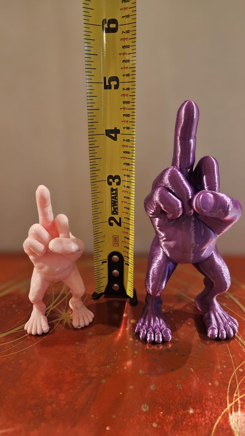 Middle Finger Man With LEGS- F-U Funny 3D Printed Guy Legs Body Flip ...