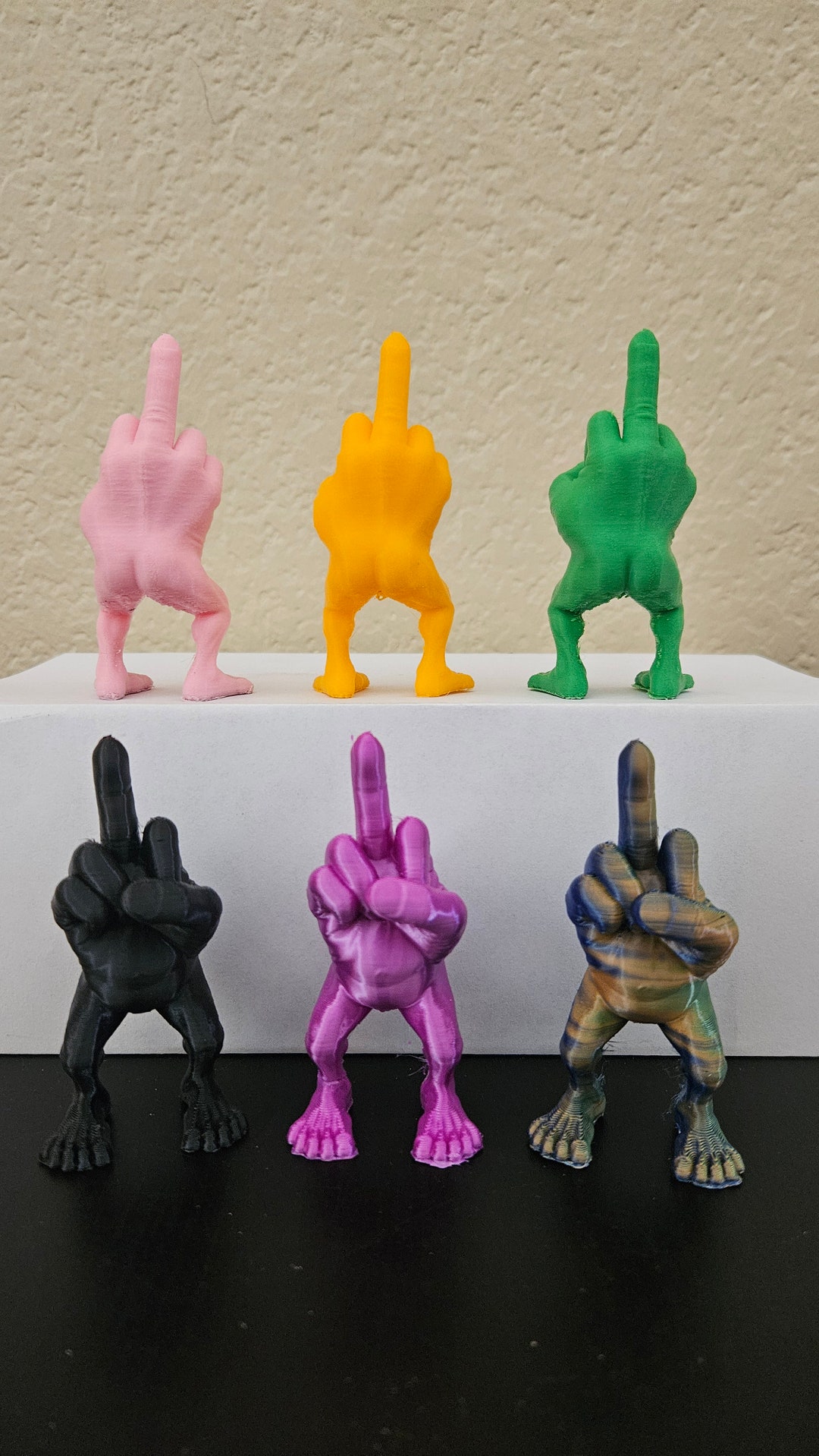Middle Finger Man With LEGS F-U Funny 3D Printed Guy Legs Body Flip Off ...