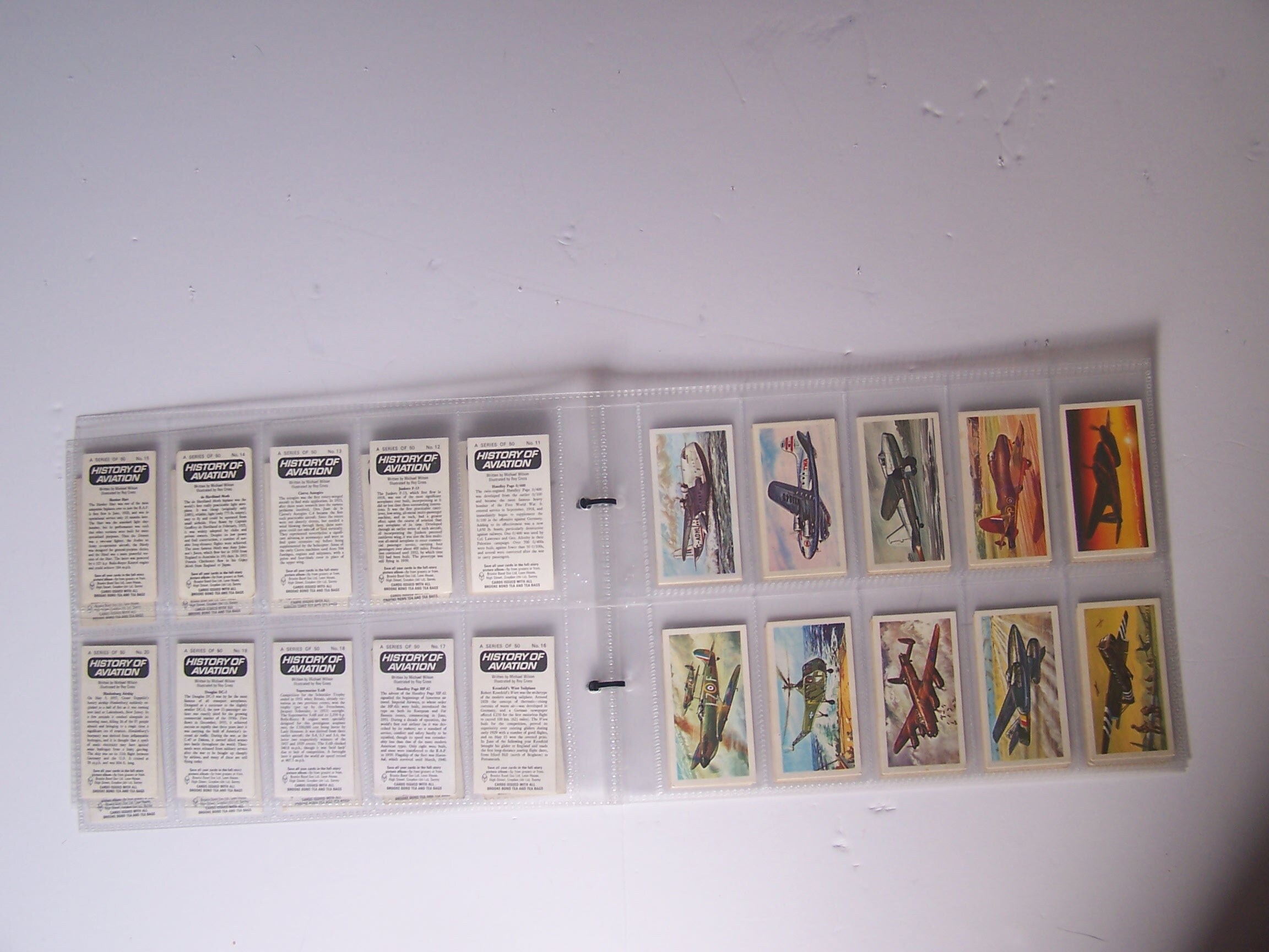 Tea Cards, Brooke Bond, Picture Cards, History of Aviation, Complete ...
