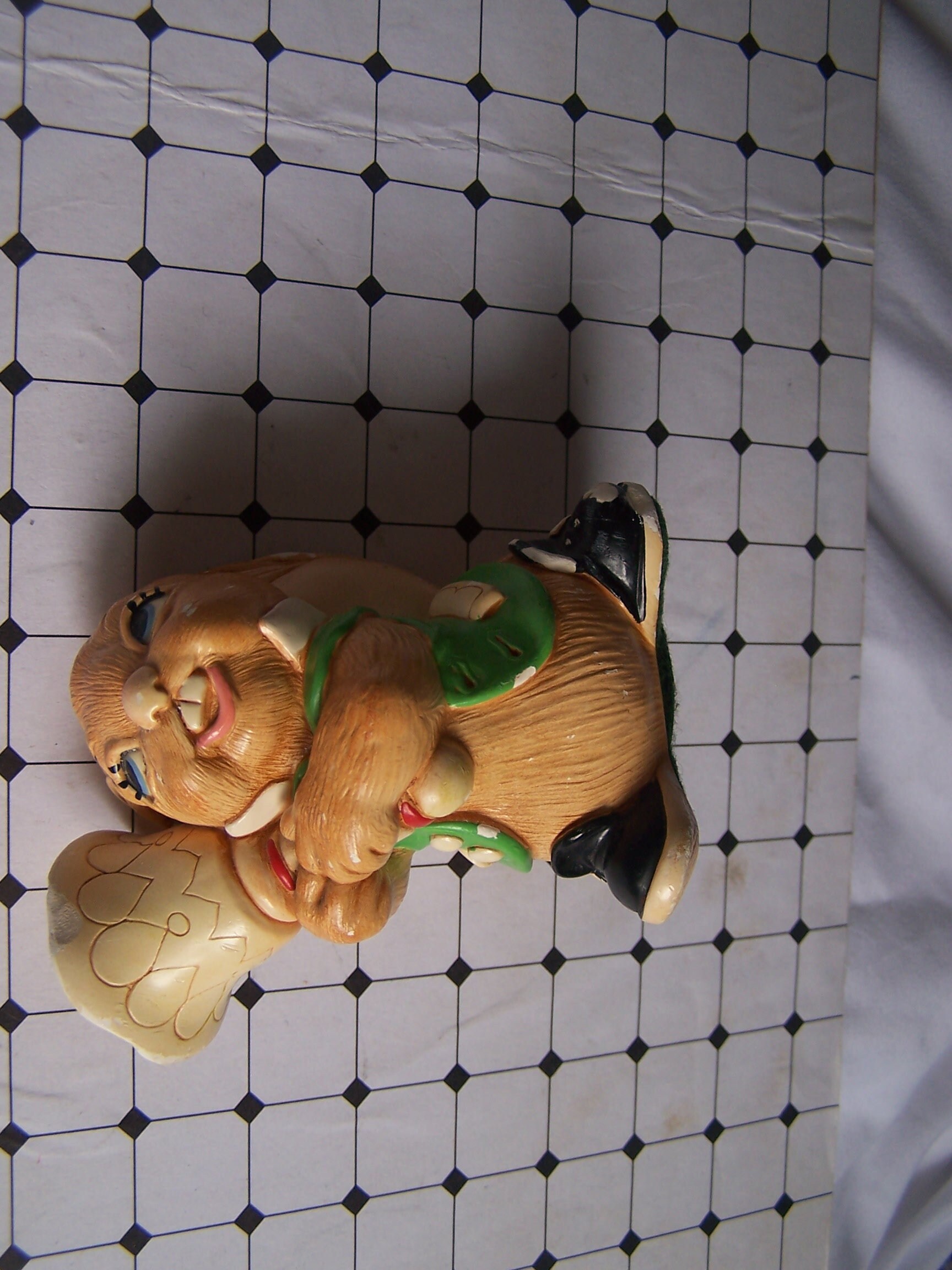 Rabbit, Pendelfin, Clanger, Bell, Green Jacket, Figurine, Stonecraft ...