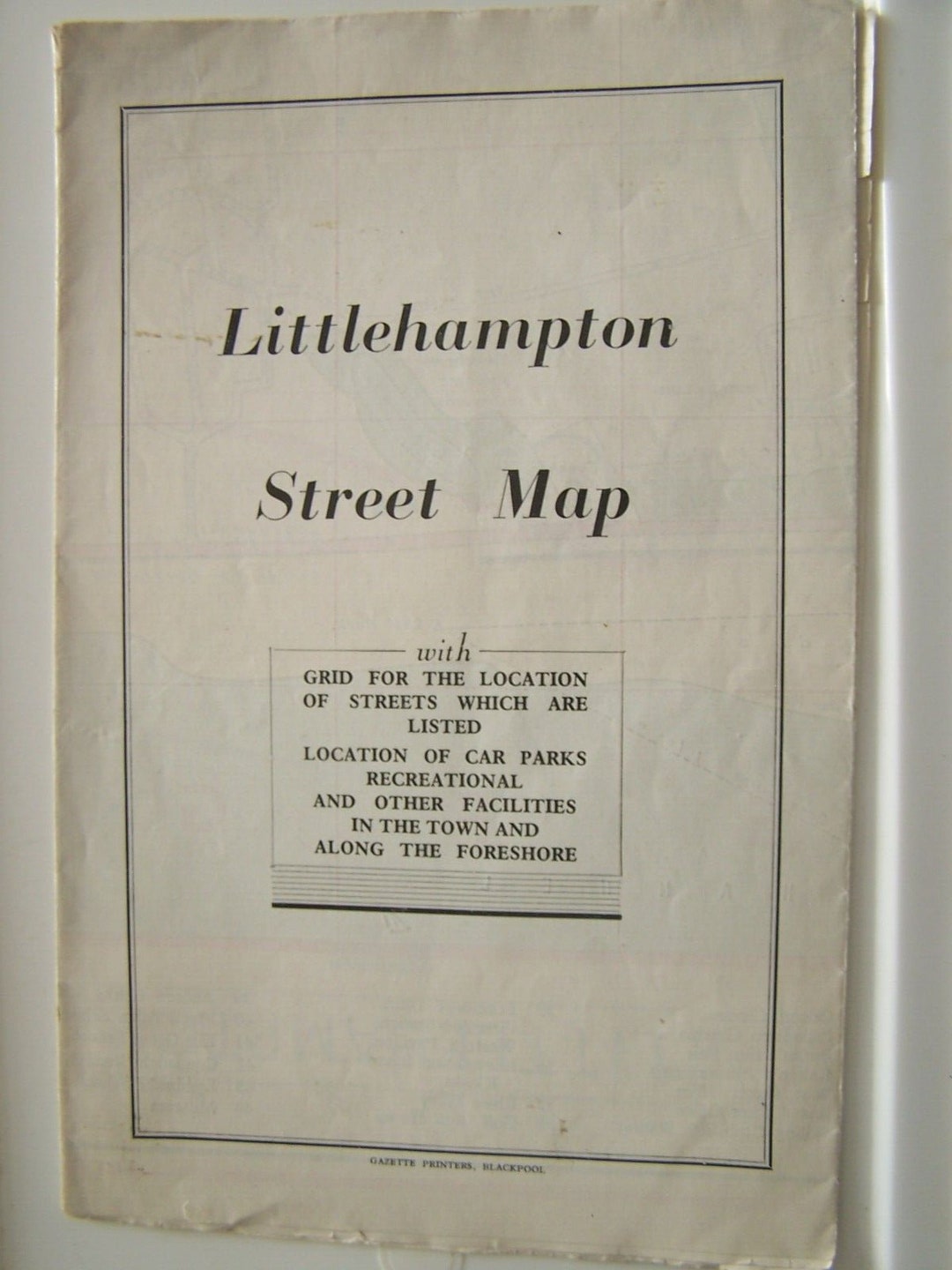 Littlehampton Street Map, Sussex, England, Advertising, 1968 - Etsy
