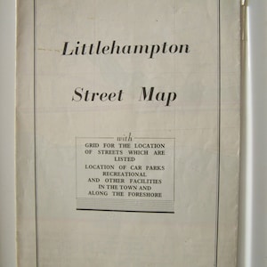 Littlehampton Street Map, Sussex, England, Advertising, 1968 - Etsy