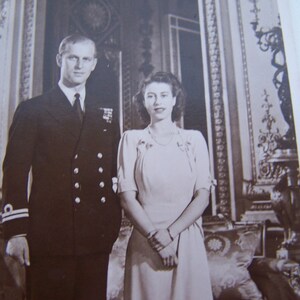 Postcard, Royalty, the Royal Betrothal, Princess Elizabeth, Philip Mountbatten, Columbia ...