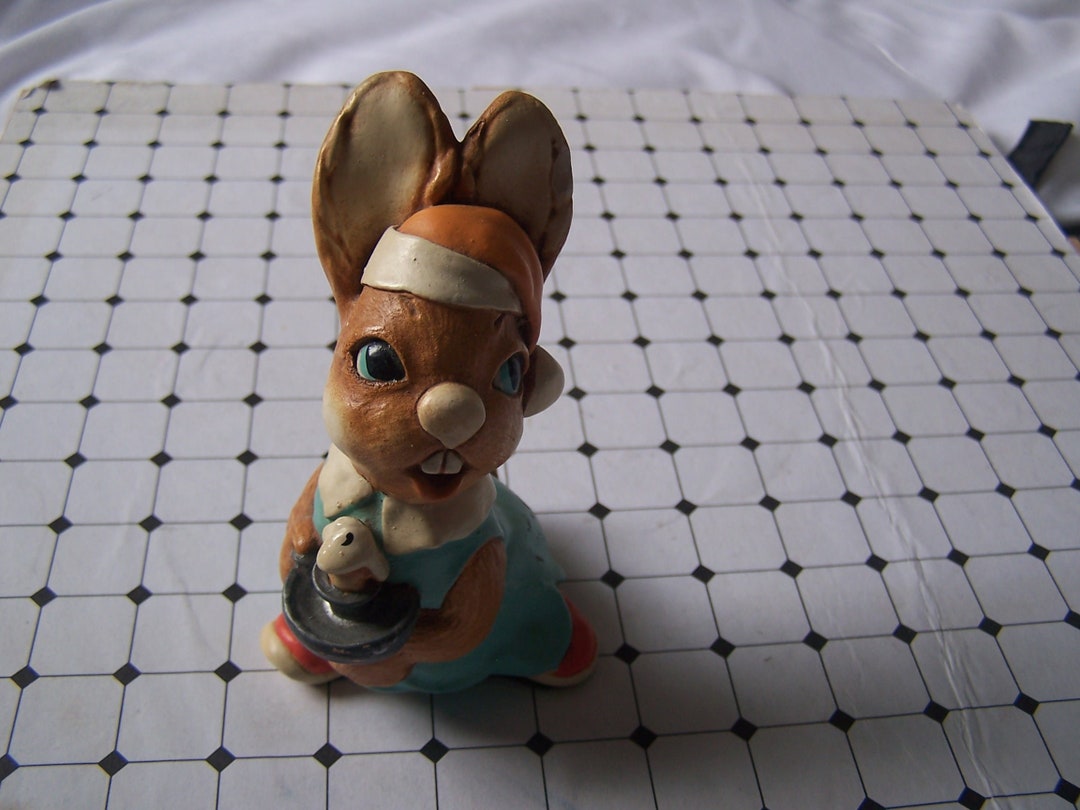 Rabbit, Tinkerware, Willy, Hand Painted, Figurine, Stonecraft, SALE - Etsy